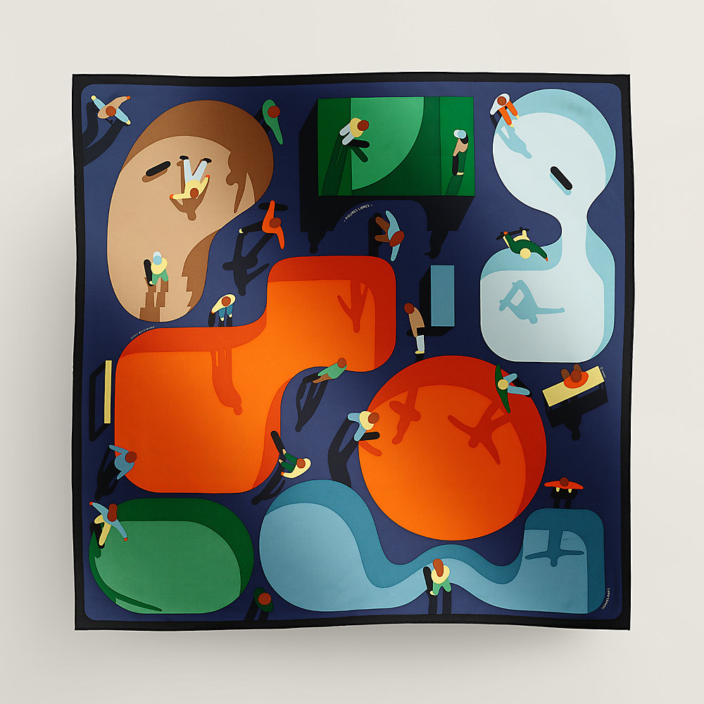 Carré 90 Figures Libres - Blu | Hermès Italia